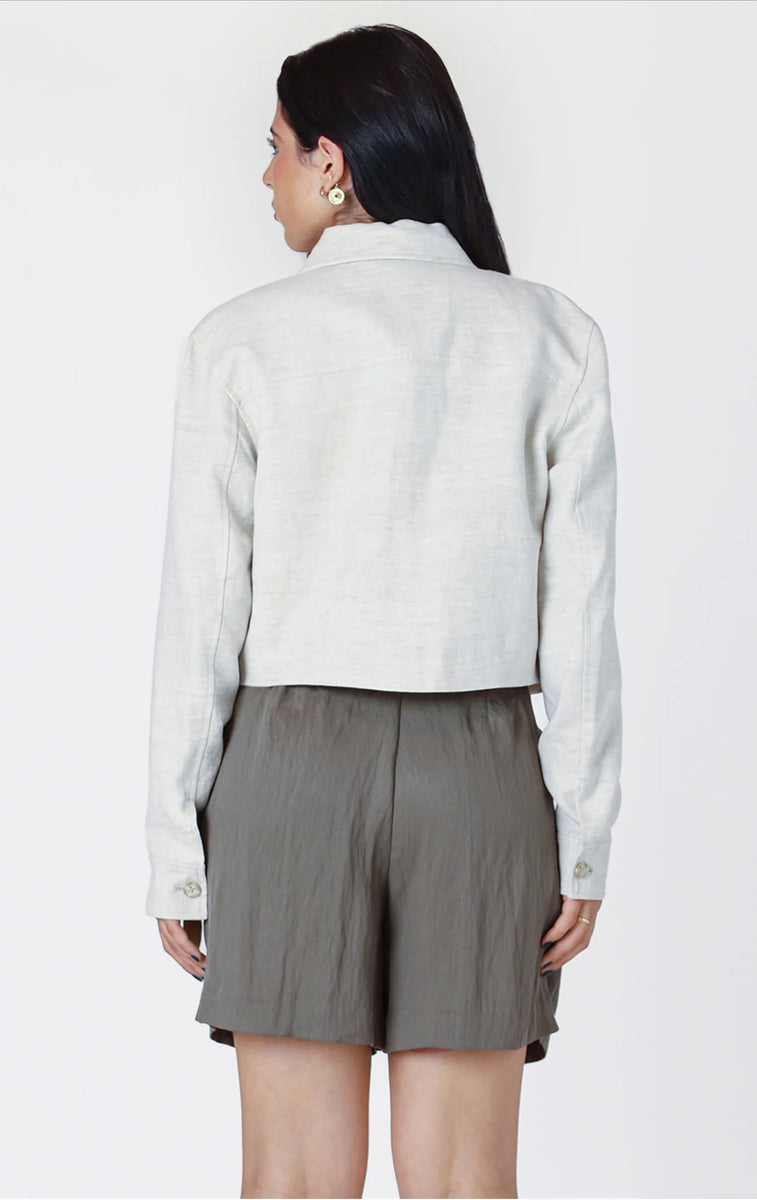 Jade Cropped Utility Jacket – The Bamboo Ballroom