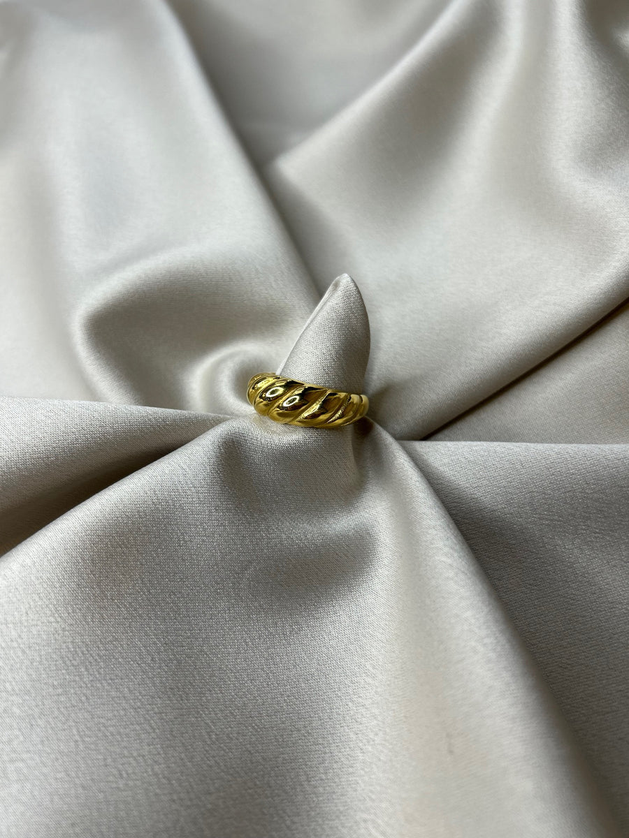 Ernest and Kelly Croissant Ring – The Bamboo Ballroom